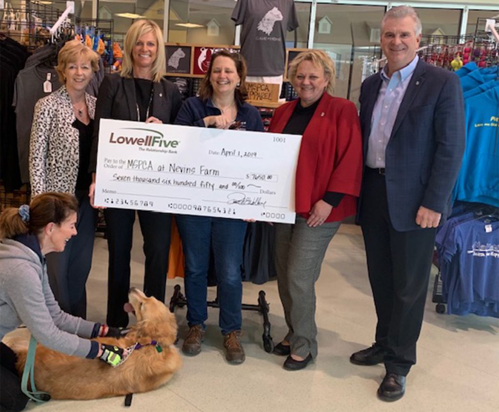 MSPCA at Nevins Farm Receives Lowell Five's Q1 2019 Employee Charitable ...