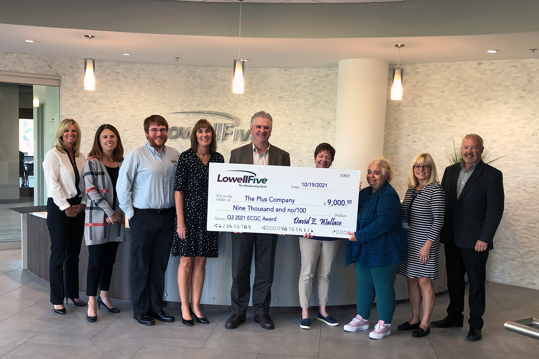 Q3 2021 Employee Charitable Giving Award - Lowell Five